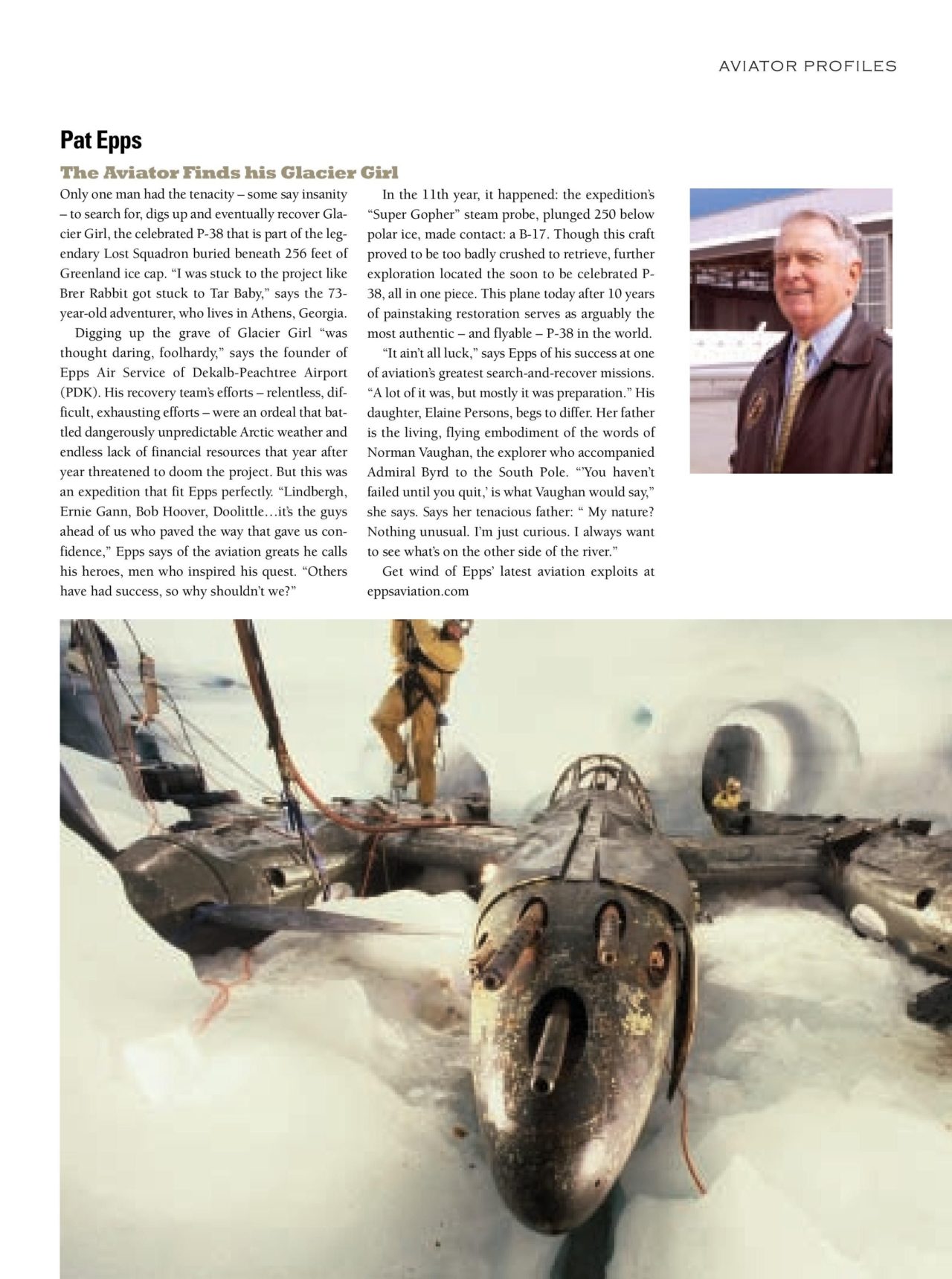 Pat Epps, Glacier Girl - Flying Adventures